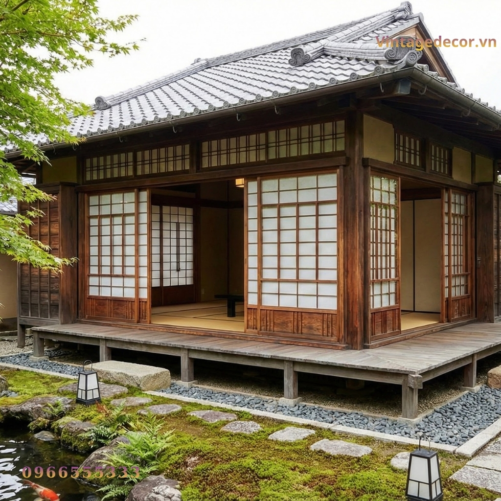 Nhà Gỗ Nhật Bản J26 - Thiết Kế Chữa Lành & Nghỉ Dưỡng - VintageDecor