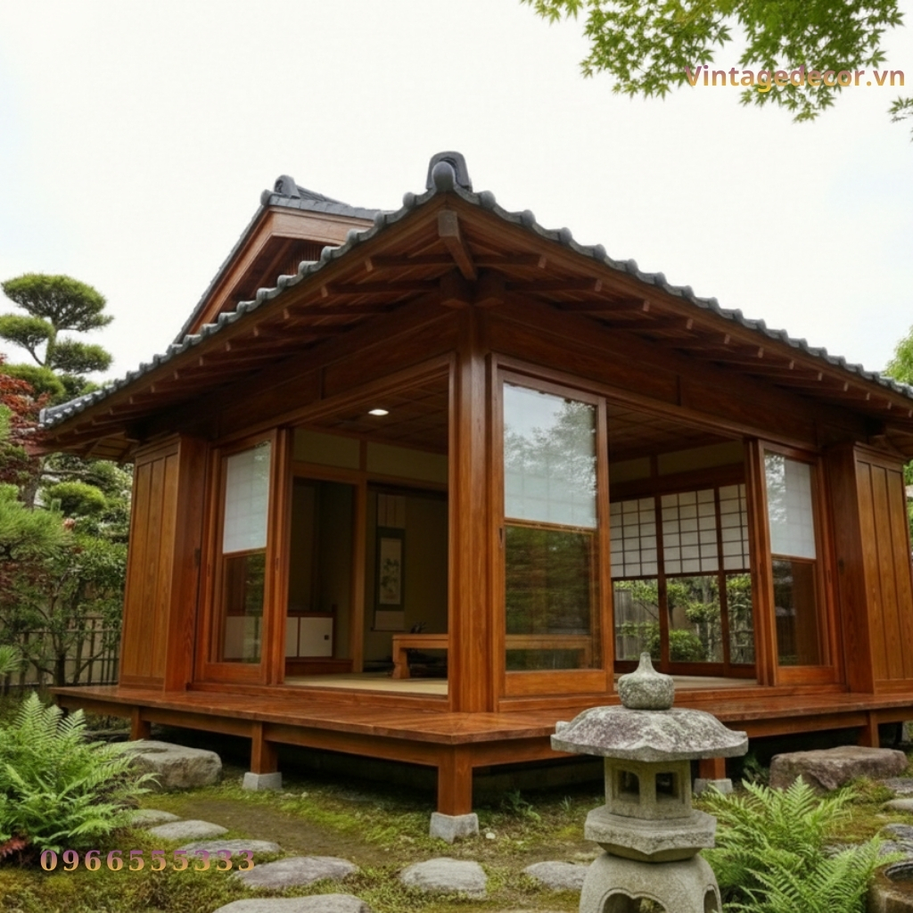 Nhà Gỗ Nhật Bản J26 - Thiết Kế Chữa Lành & Nghỉ Dưỡng - VintageDecor